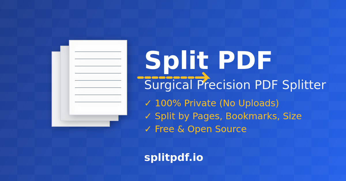 Split PDF - Free PDF Splitter Tool (100% Private)